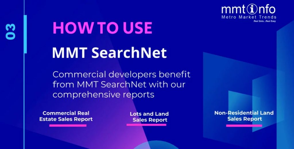 Commercial developers use our Commercial Real Estate Sales Report.